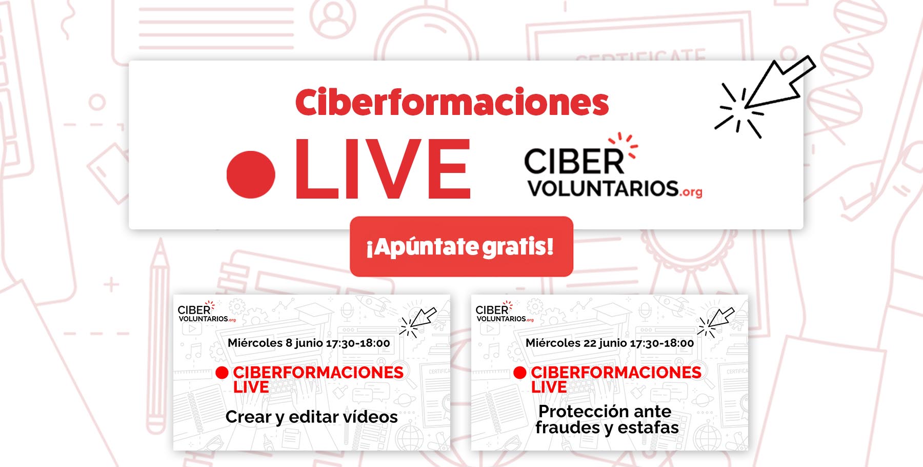 Inscríbete a nuestros cursos gratis en directo de junio